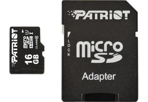 Купить Карта памяти microSDHC, 16Gb, Patriot, SD адаптер ...