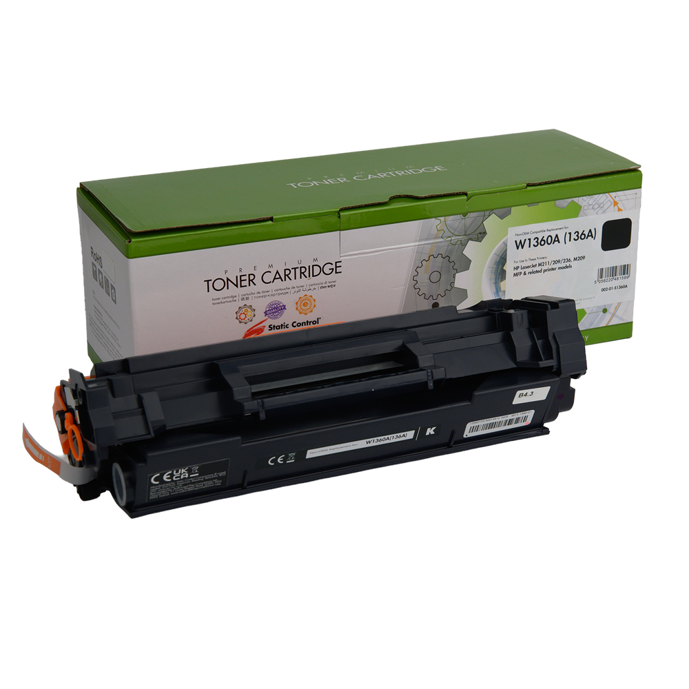 ⏩ Купити Картридж HP 136A (W1360A), Black, Static Control (002-01 ...